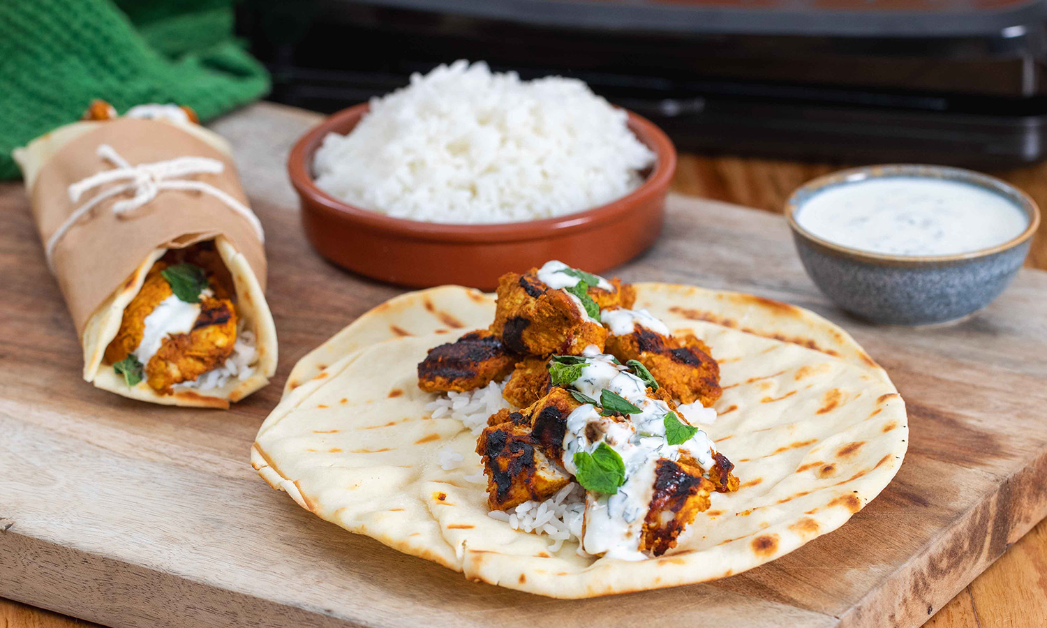 Tandoori Chicken & Rice Wrap | George Foreman Grills